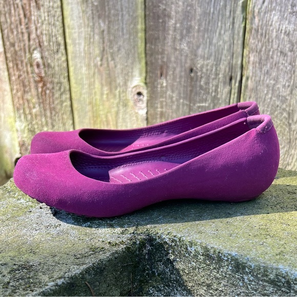 CROCS | Shoes | Crocs Round Toe Ballet Flats In Orchid 5 | Poshmark